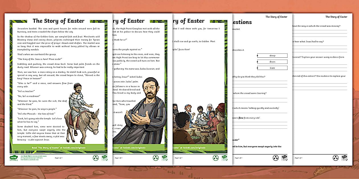 Easter Story Reading Comprehension KS2 Reading about Easter